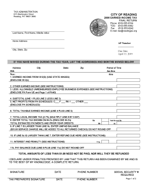 Fillable Online EIT FORM 2008 INSTRUCTIONS Fax Email Print - pdfFiller