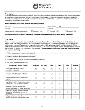 Fillable Online uvic Reference Report Form hard copy submission - uvic.ca Fax Email Print ...