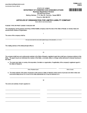Fillable Online FORM-LLC1 Fax Email Print - pdfFiller