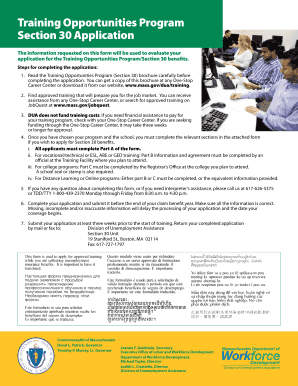 Fillable Online Training Opportunities Program Fax Email Print - pdfFiller