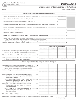 Fillable Online 2009 Tax from form IA 1040, line 54; or form IA 1040A ...