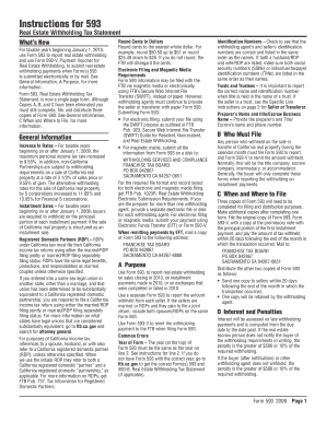 Fillable Online 2010 Form 593 - Real Estate Withholding Tax Statement ...