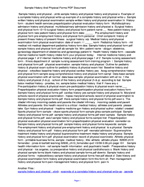 Fillable Online atpfo Sample History And Physical Forms PDF ...