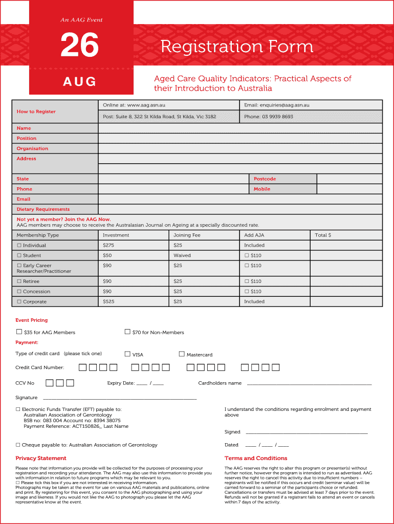 Fillable Online aag asn AAG Event Template Registration Page Option 2 - aag asn Fax Email Print ...