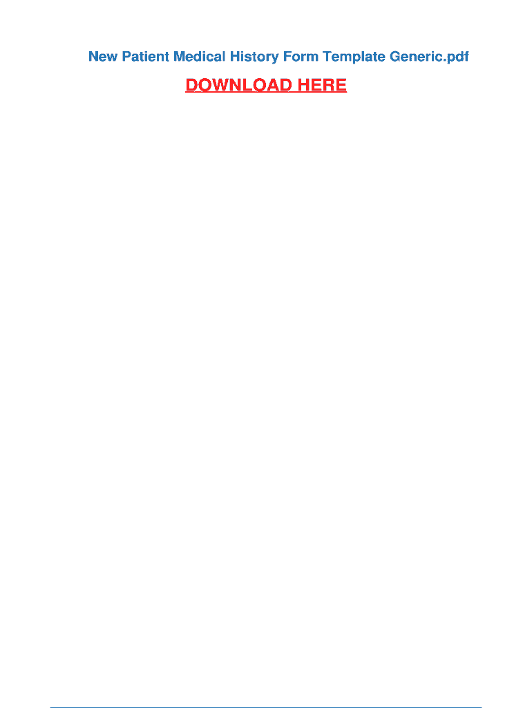 Fillable Online sample new patient information form - Document Search ...