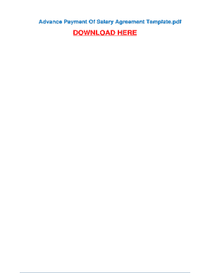 Fillable Online Advance Payment Agreement Template - Document Search ...