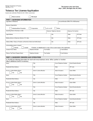 Fillable Online Form 336, Tobacco Tax License Application. Form 336 ...