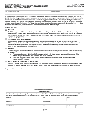 Fillable Online Request for Relief from Penalty. request for relief ...