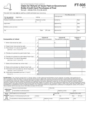 Fillable Online Claim for Refund of Taxes Paid on Government Fax Email ...