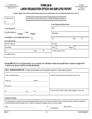 Fillable Online LM-30 Form 10-25-11 Fax Email Print - pdfFiller