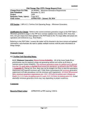 Fillable Online Change Form # & Title Date Submitted Project: LMN Fax ...
