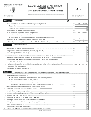 Fillable Online Schedule G Individual Fax Email Print - pdfFiller