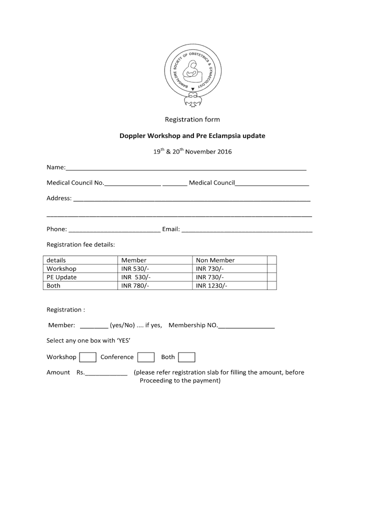 Fillable Online bsog Registration form Doppler Workshop and Pre ...