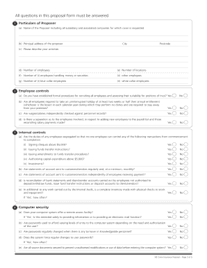 Fillable Online Commercial Crime Insurance Proposal - Zurich New ...
