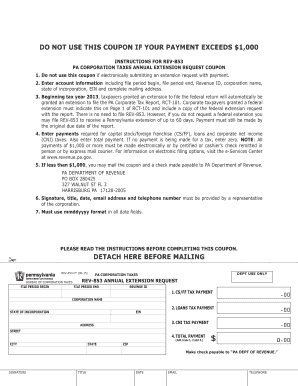 Fillable Online INSTRUCTIONS FOR REV-853 Fax Email Print - pdfFiller