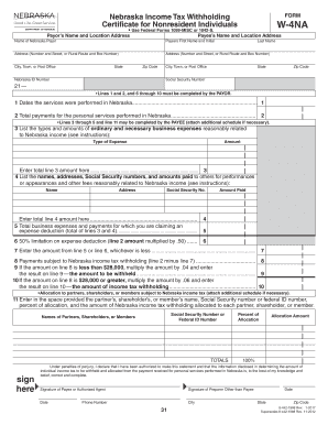 Fillable Online Nebraska Income Tax Withholding Fax Email Print - pdfFiller