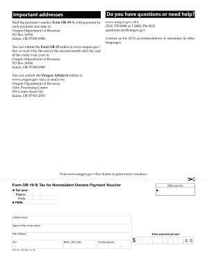 Form Or 19 Af - Fill Online, Printable, Fillable, Blank | pdfFiller