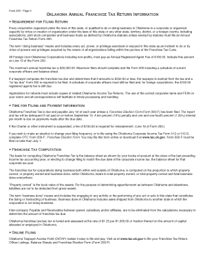 Fillable Online Oklahoma Franchise Tax: Everything You Need to Know ...