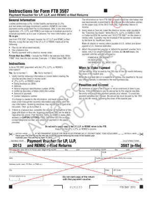 Fillable Online Instructions for Form FTB 3587 Fax Email Print - pdfFiller