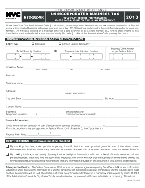 Fillable Online NYC-202-VR Fax Email Print - pdfFiller