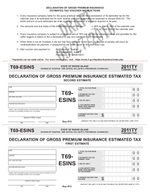 Fillable Online DECLARATION OF GROSS PREMIUM INSURANCE Fax Email Print ...