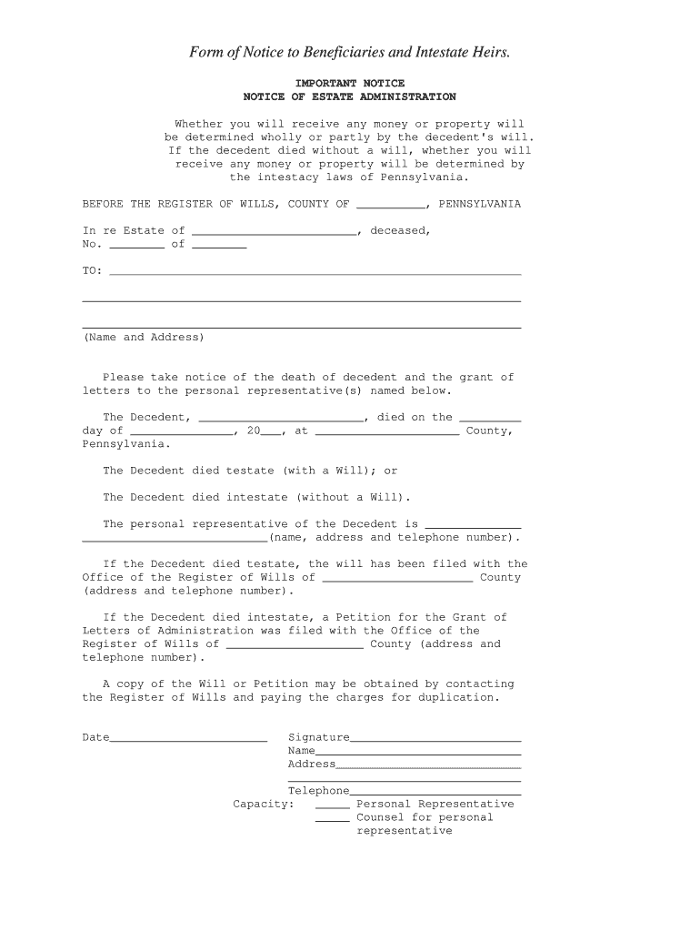 Fillable Online to download - Evans Estate Law Resources Fax Email ...