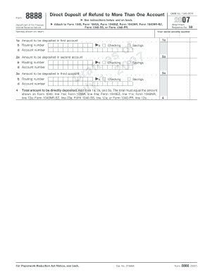 Fillable Online 2007 Form 8888. Direct Deposit of Refund Fax Email ...