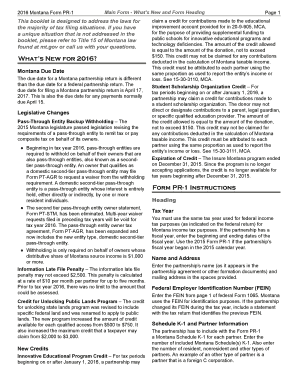 Fillable Online 2016 Montana Form PR-1 Fax Email Print - pdfFiller