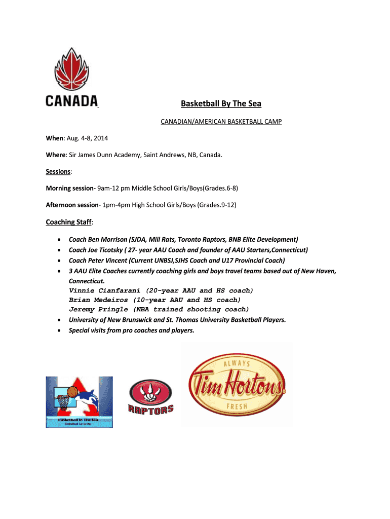 Fillable Online rvba Basketball By The Sea - rvba.ca Fax Email Print ...