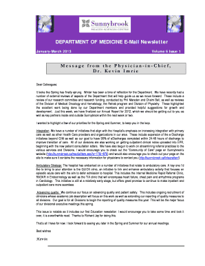 Fillable Online DEPARTMENT OF MEDICINE E-Mail Newsletter Fax Email ...
