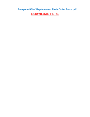 Pampered Chef Parts - Fill Online, Printable, Fillable, Blank | pdfFiller