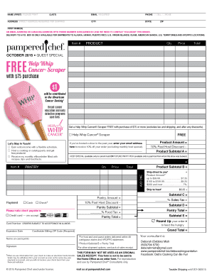 Fillable Online October 2015 Outside Order Form Taxable - Westview ...