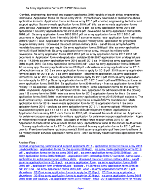Fillable Online xuhe Sa Army Application Forms 2016 PDF ...