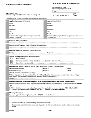 Fillable Online cheshirewestandchester gov building-notice-form ...