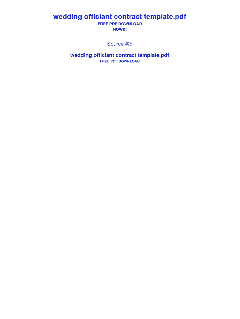 Fillable Online wedding officiant contract template - Bing - pdfsdirpp ...