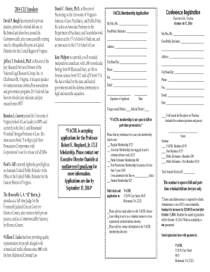 Fillable Online 2014 CLE Speakers Daniel C. Murrie, Ph.D., Conference ...