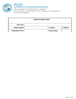 Fillable Online H&S Alert Form8.docx Fax Email Print - pdfFiller