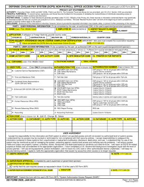 Fillable Online defense civilian pay system (dcps) non-payroll office ...
