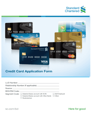 Fillable Online Conventional Credit Card Application Form - Standard Chartered Bank Fax Email ...