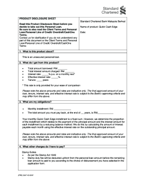 Fillable Online PRODUCT DISCLOSURE SHEET Read this Product Disclosure ...