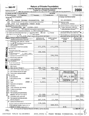 Fillable Online Form 990 PF Return of Private Foundation Fax Email ...