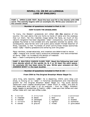 Open Cloze Exercises C2 Pdf - Fill Online, Printable, Fillable, Blank ...