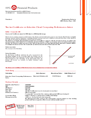 Fillable Online Tracker Certificate on Solactive Cloud Computing ...