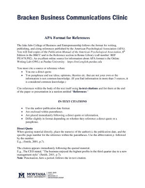 Fillable Online APA Format for References Fax Email Print - pdfFiller