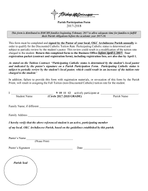 Fillable Online bmchs Parish Participation Form This form must be ...