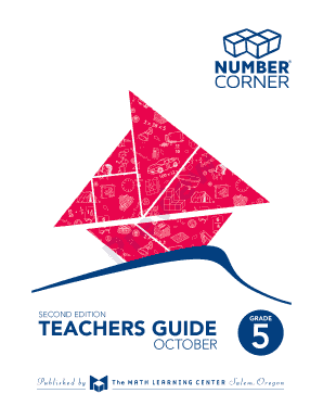 Fillable Online Number Corner Grade 5 Teachers Guide - October Fax ...