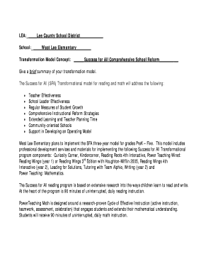 Fillable Online ed sc Transformation model - ed sc Fax Email Print ...