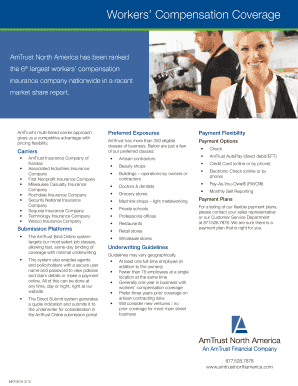 Fillable Online AmTrust North America has been ranked Fax Email Print ...