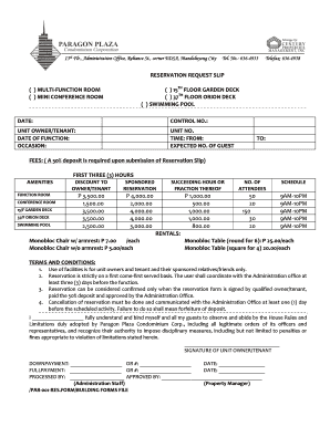 Fillable Online Room Reservation Form - Dr. Martin Luther King Jr ...