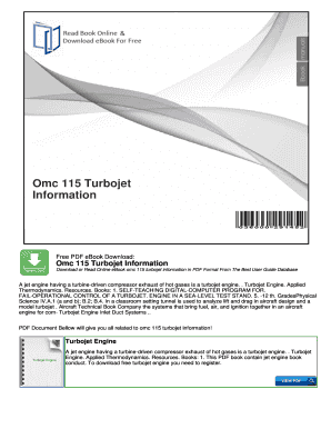 Fillable Online Omc 115 Turbojet Information - mybooklibrary.com Fax ...